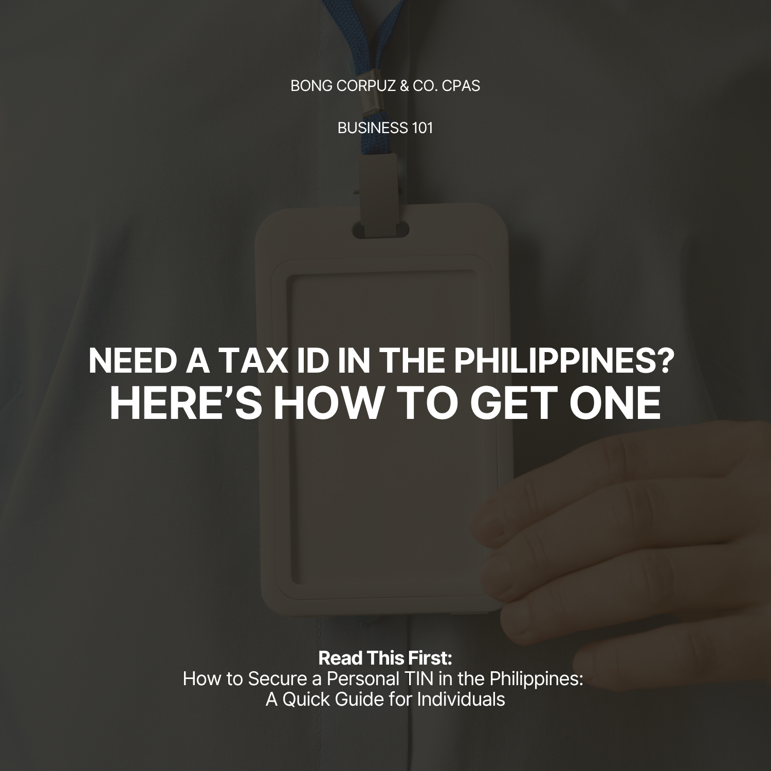 How to Secure a Personal TIN in the Philippines: A Quick Guide for ...