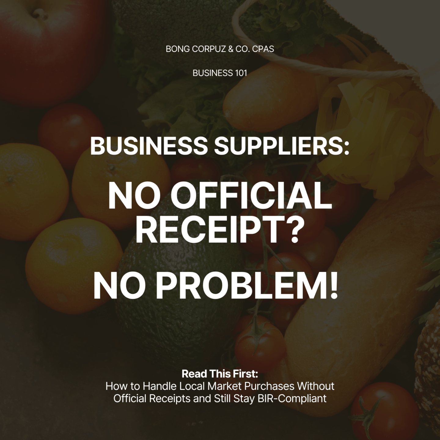 How to Handle Local Market Purchases Without Official Receipts and ...