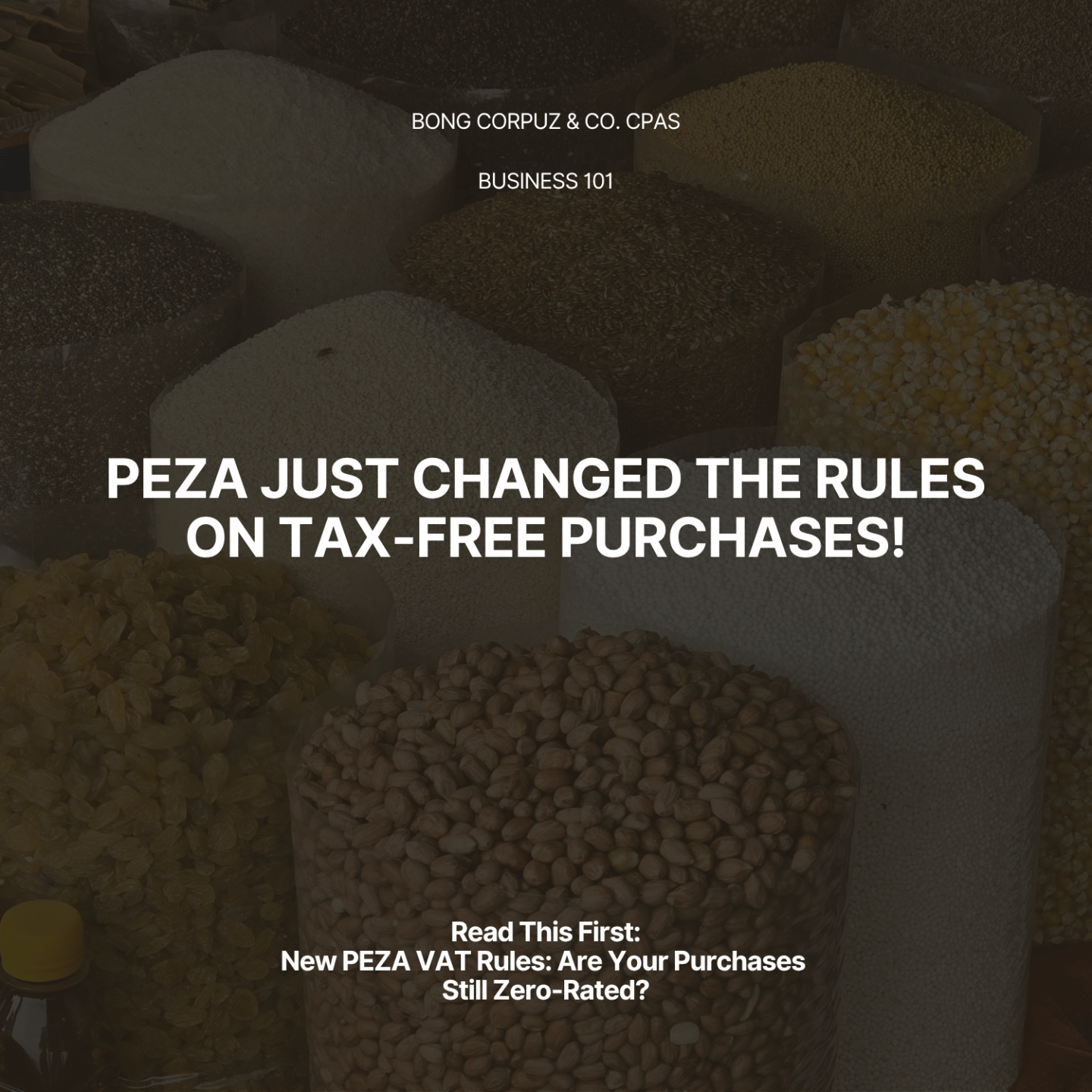 New PEZA VAT Rules: Are Your Purchases Still Zero-Rated? – Bong Corpuz ...